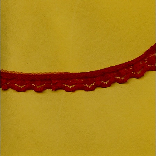 5 Yds 3/4" Red Ruffled Lace 3362